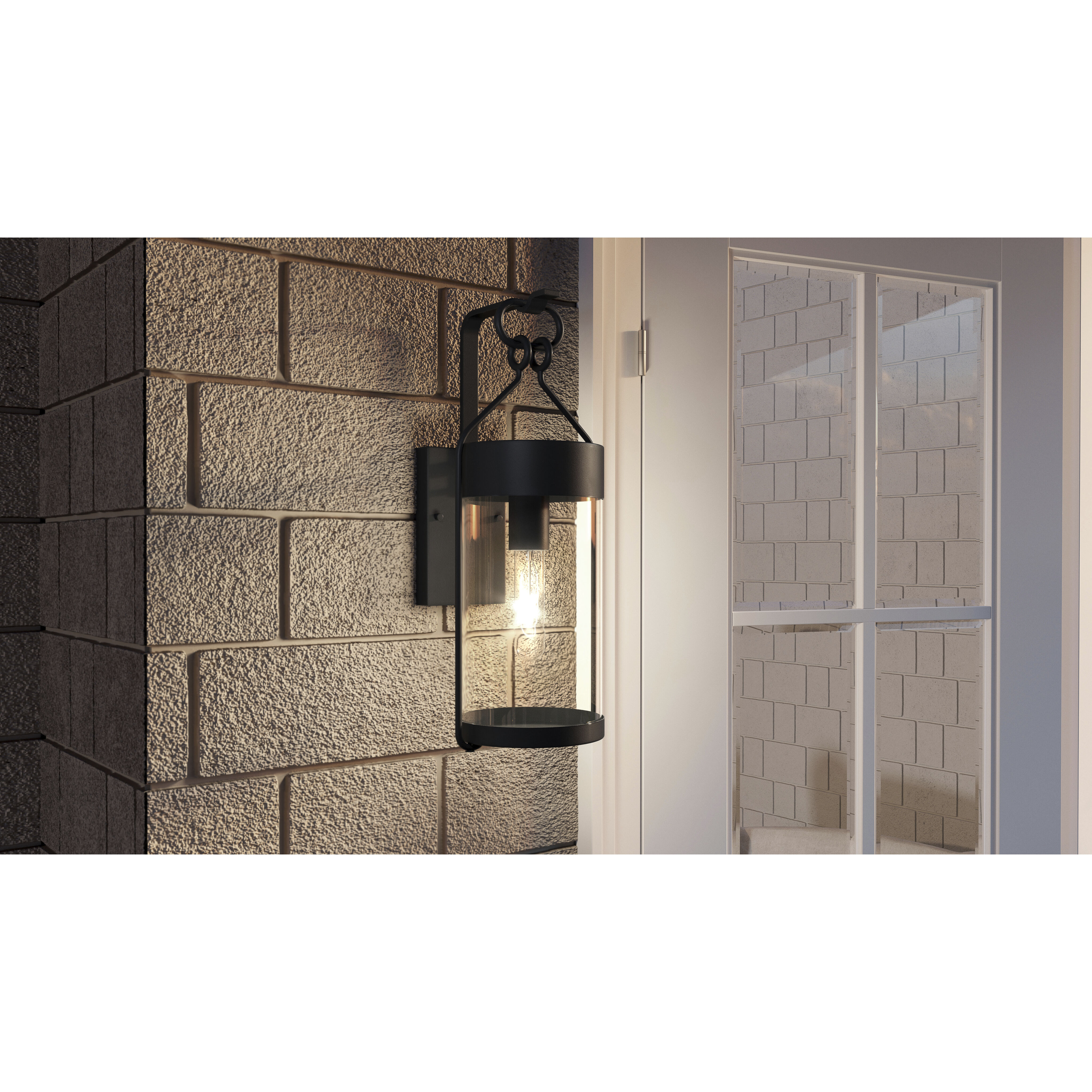 Quoizel CRB8407EK Corbin 1 Light 18 inch Earth Black Outdoor Wall Lantern