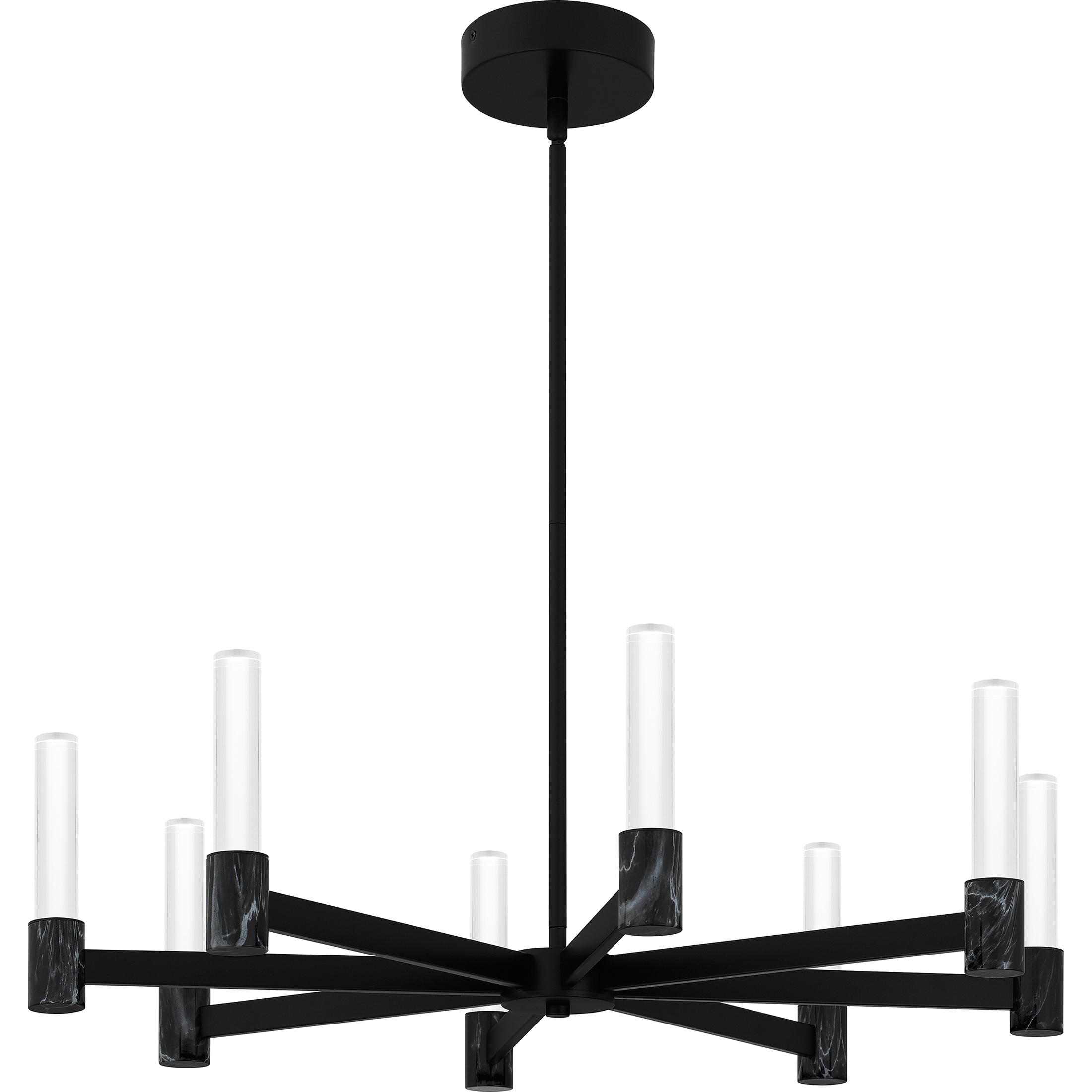 Quoizel PCADR5030MBK Adler 30 inch Matte Black Chandelier Ceiling Light