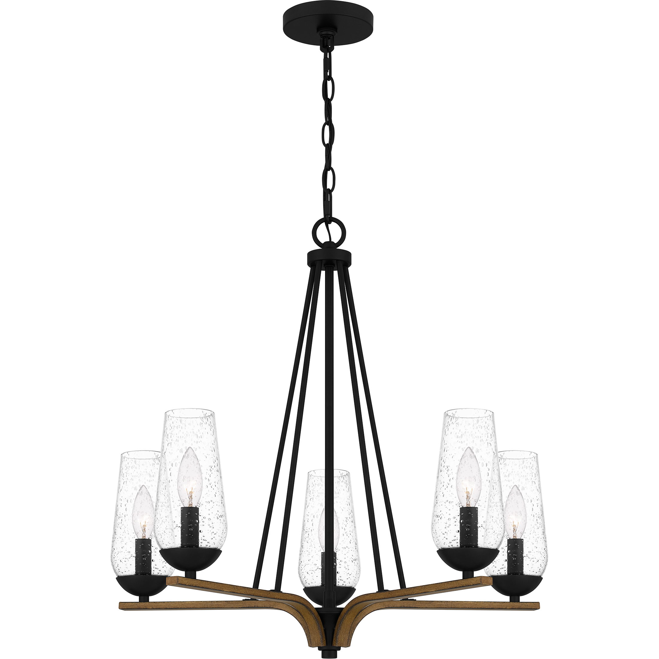Quoizel ROC5025MBK Rochester 5 Light 25 inch Matte Black Chandelier ...