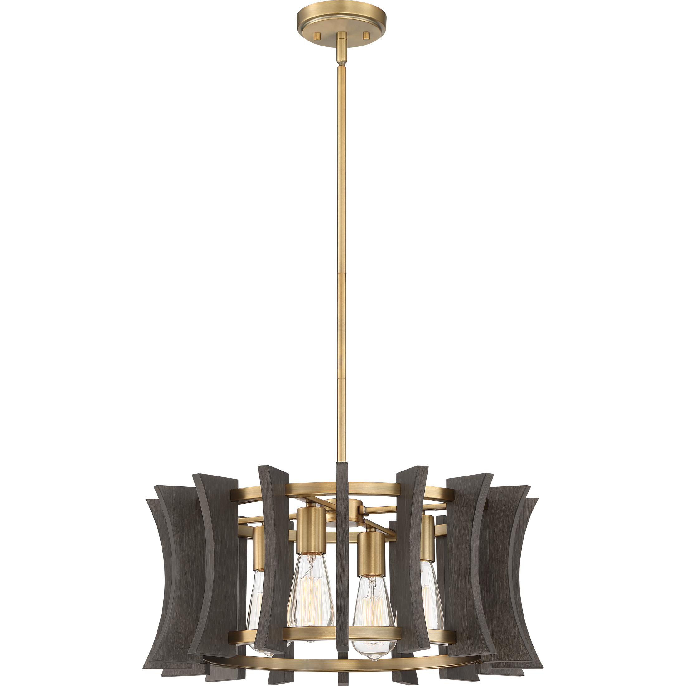 Quoizel QOP5196AB Cordelia 4 Light 21 inch Aged Brass Pendant Ceiling Light