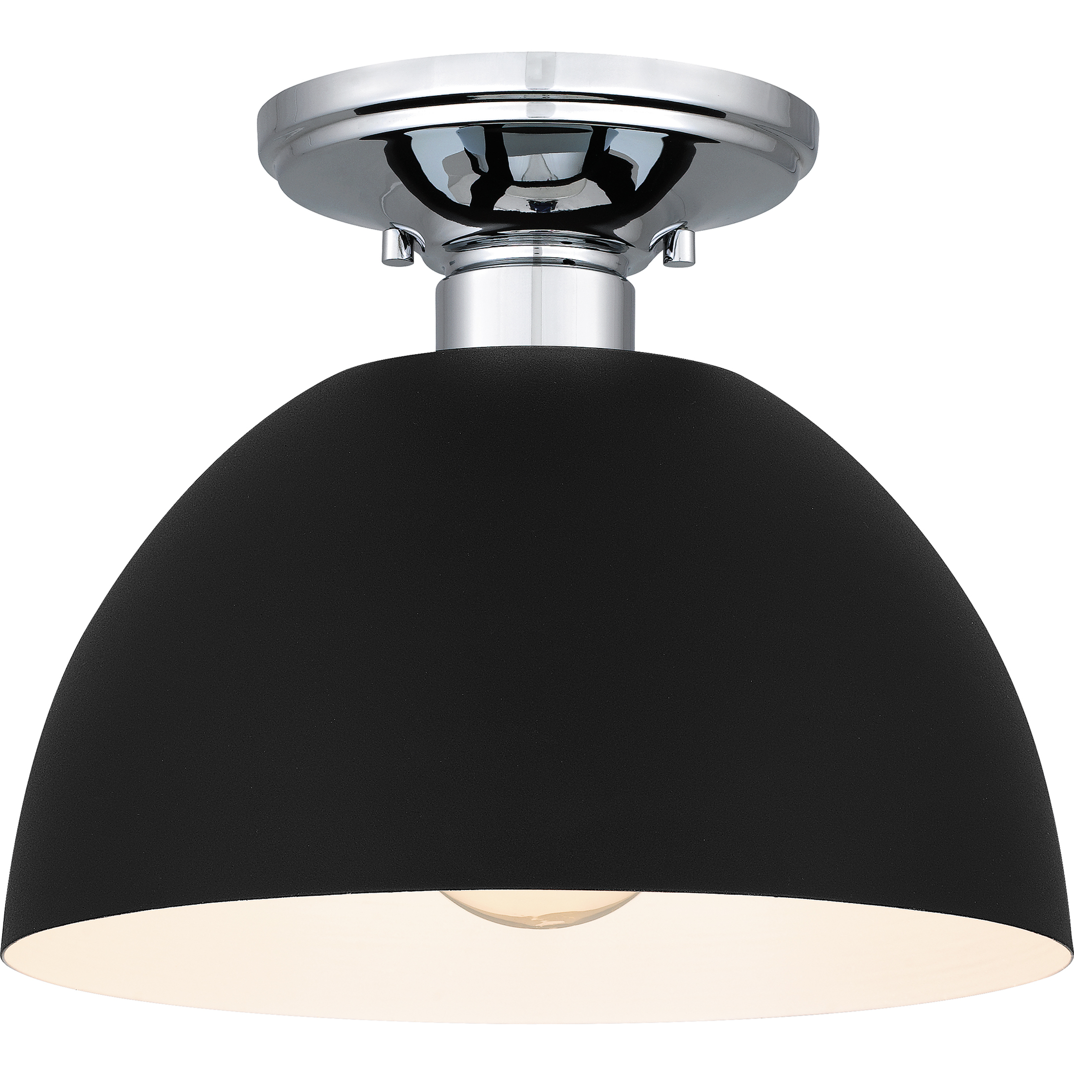 Quoizel QSF5575EK Eason 1 Light 10 inch Earth Black Semi-Flush Mount ...