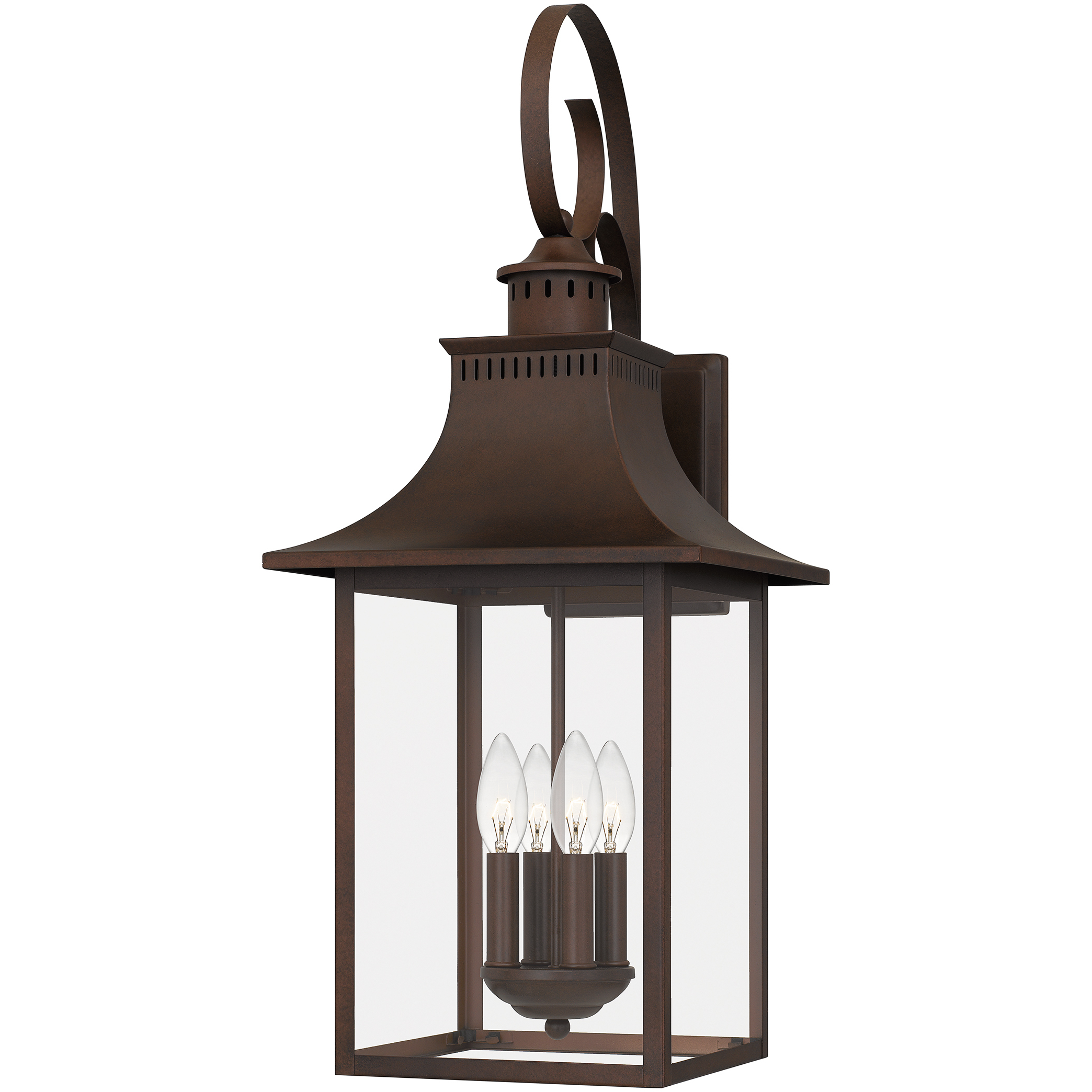Quoizel CCR8412CU Chancellor 4 Light 28 inch Copper Bronze Outdoor Wall ...