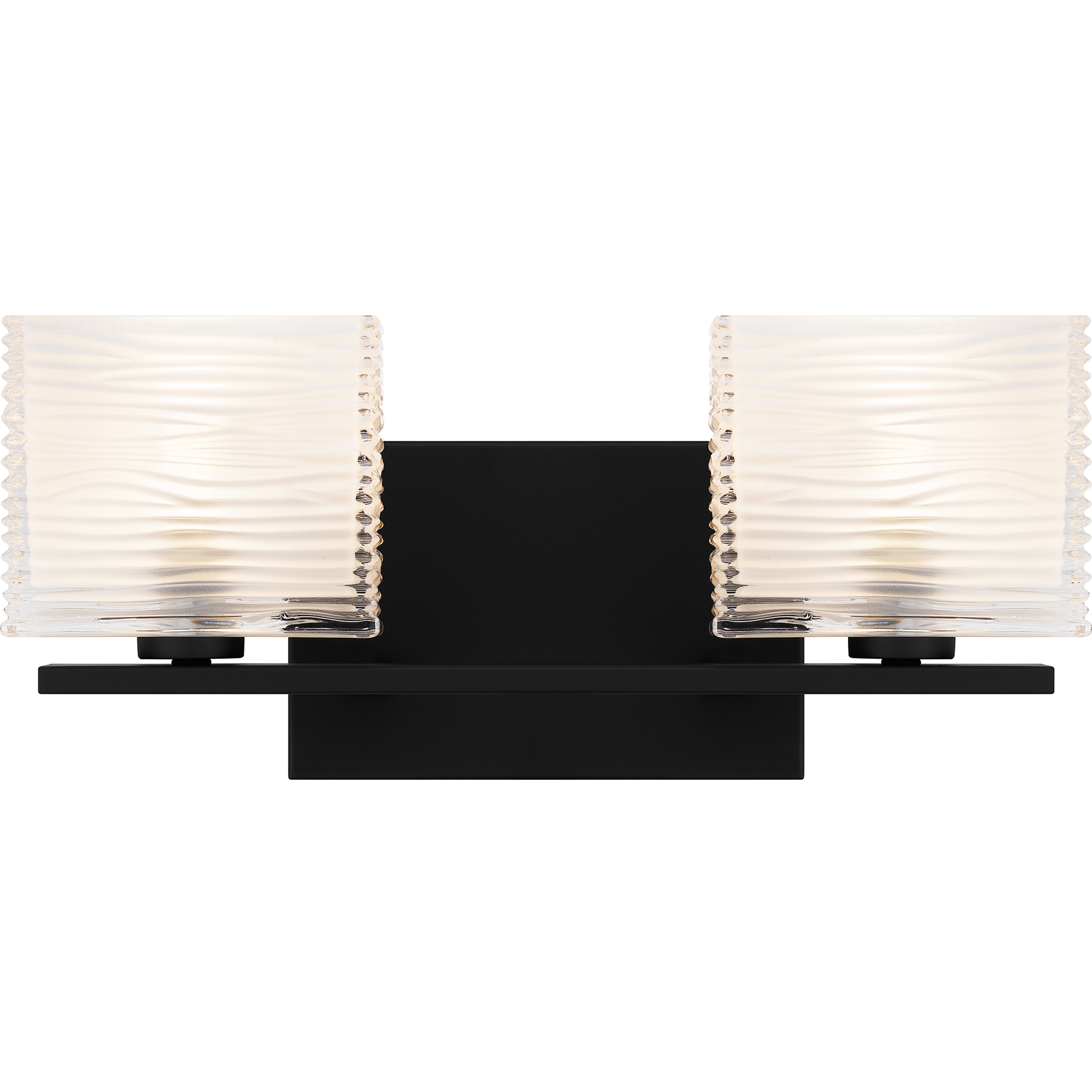 Quoizel WCP8602MBK Westcap 2 Light 15 inch Matte Black Bath Light Wall ...