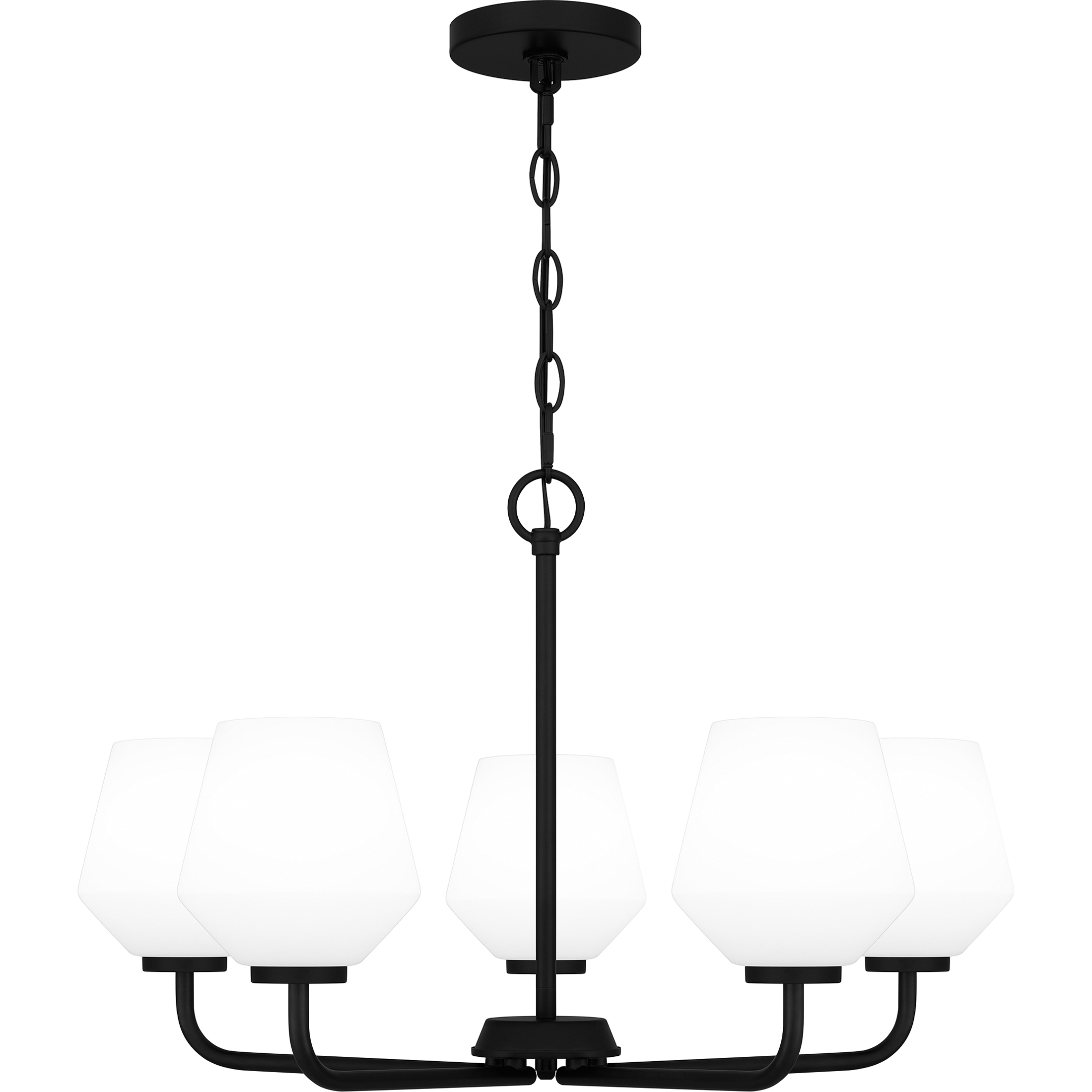 Quoizel NIE5025MBK Nielson 5 Light 25 inch Matte Black Chandelier ...