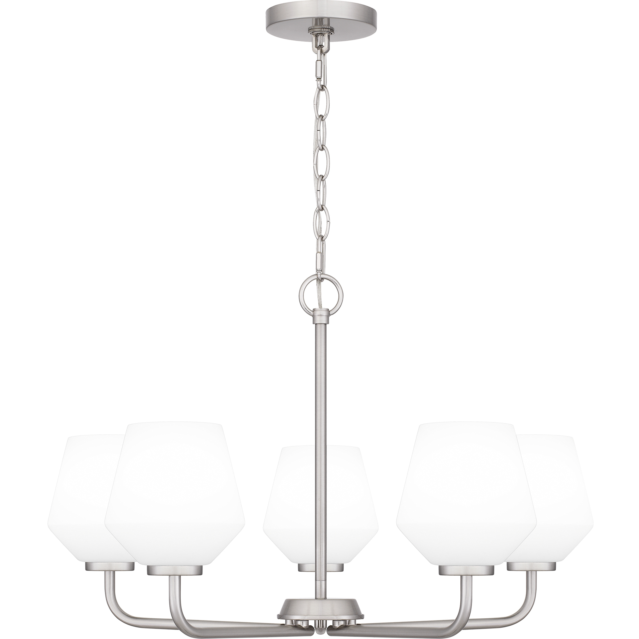 Quoizel NIE5025BN Nielson 5 Light 25 inch Brushed Nickel Chandelier ...