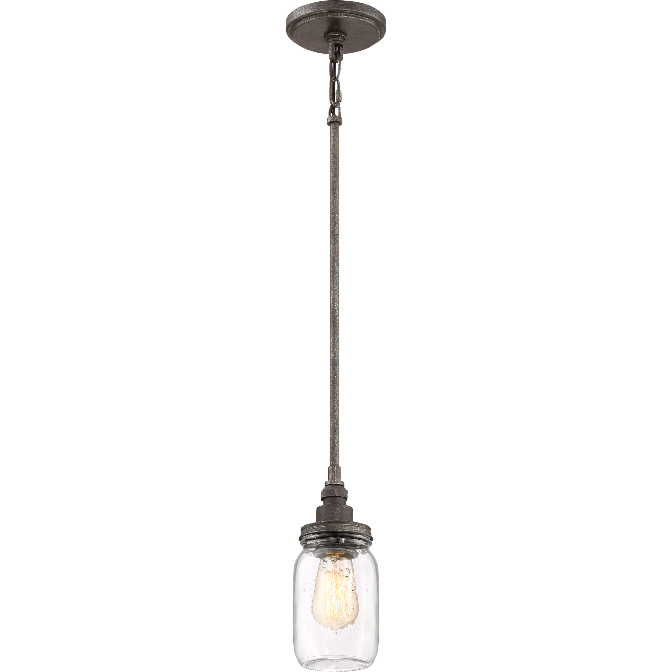 Quoizel SQR1504RK Squire 1 Light 4 inch Rustic Black Mini Chandelier ...