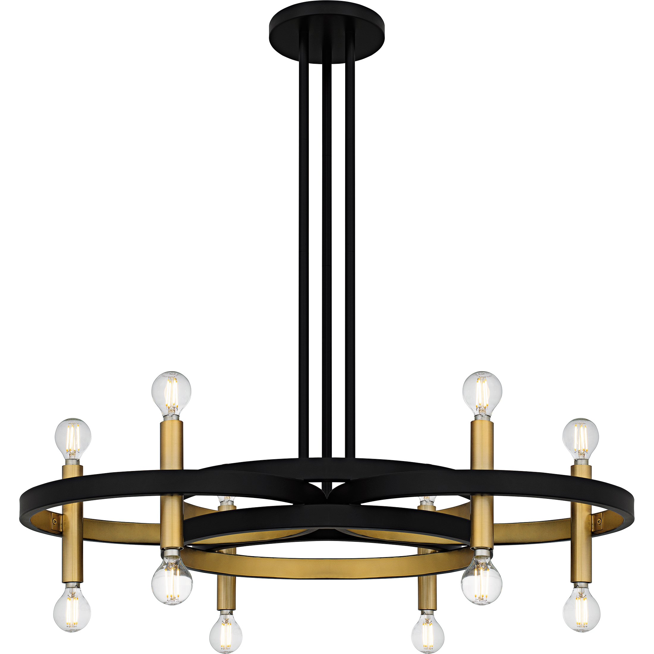 Quoizel WID5030MBK Winsland 12 Light 30 inch Matte Black Chandelier ...